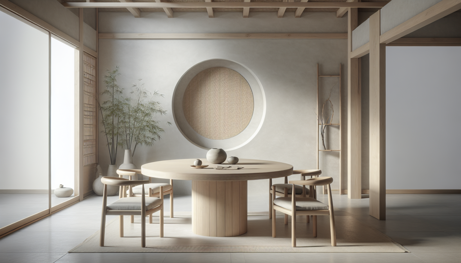 Exploring Japandi Style: The Use of Round Dining Tables - JAPANDI WORLD